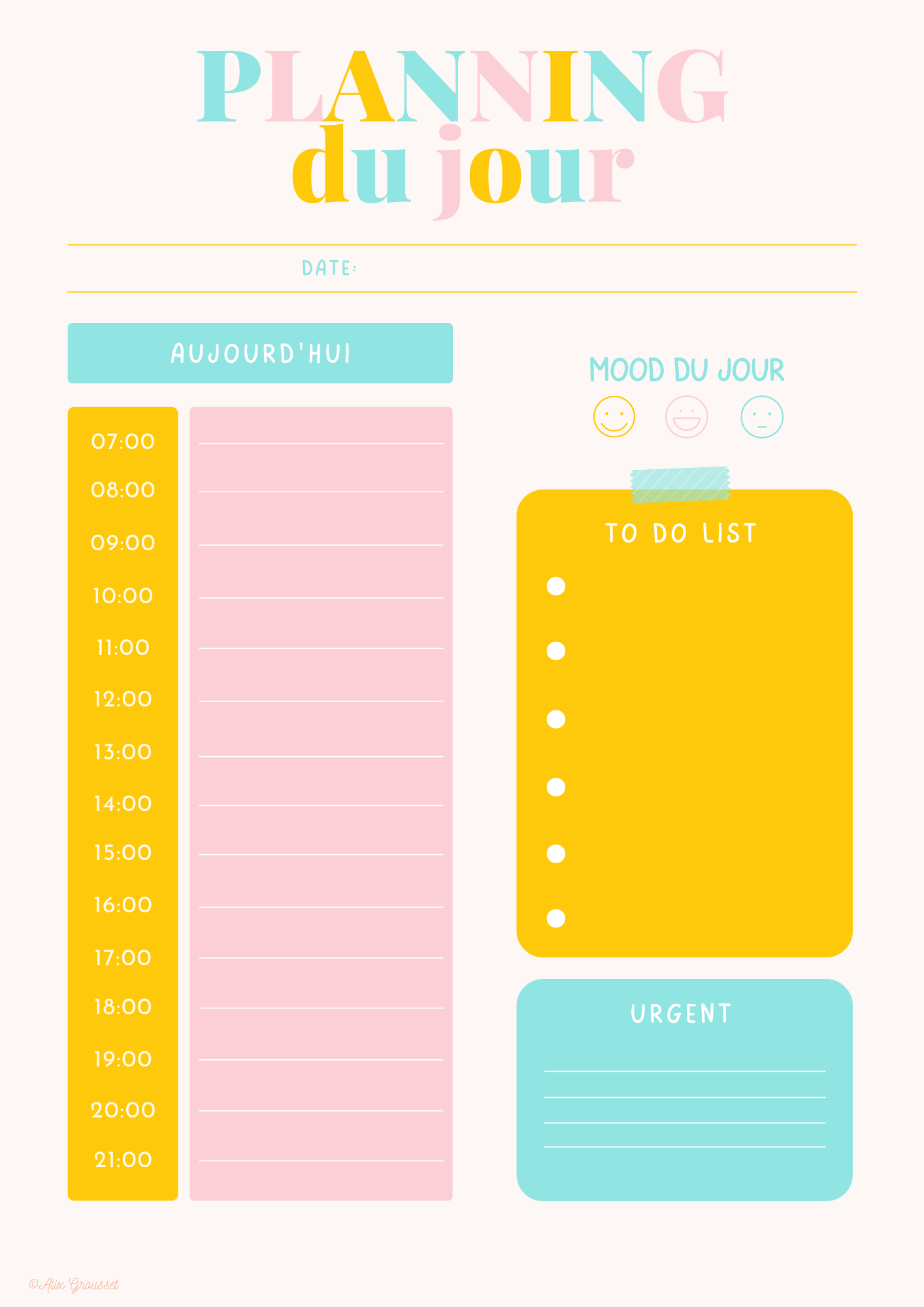 Organisation De Juillet 17 Templates Imprimer