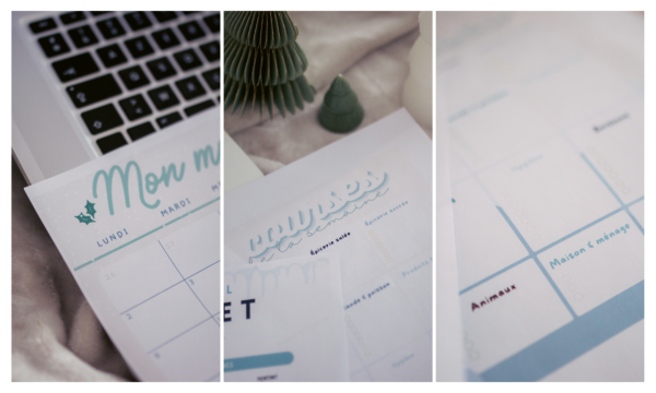 Organisation de janvier - 24 templates à imprimer