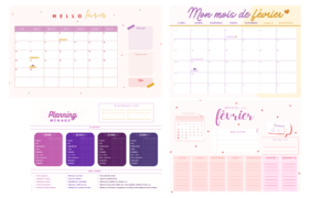 Organisation de février - 23 templates à imprimer