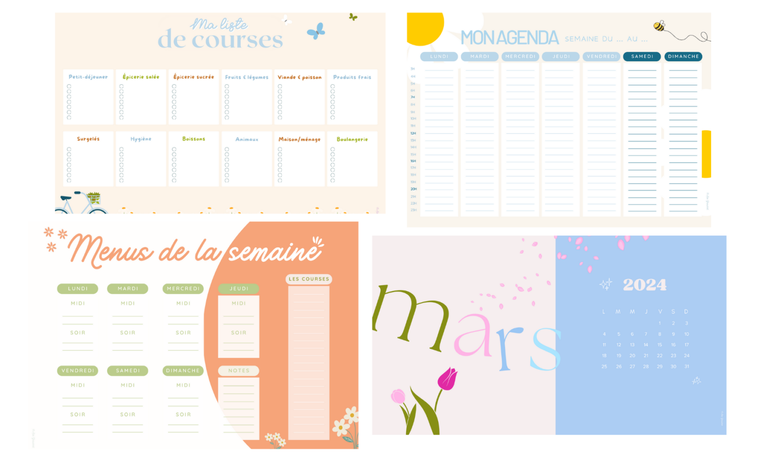 Organiser mars - 51 templates à imprimer