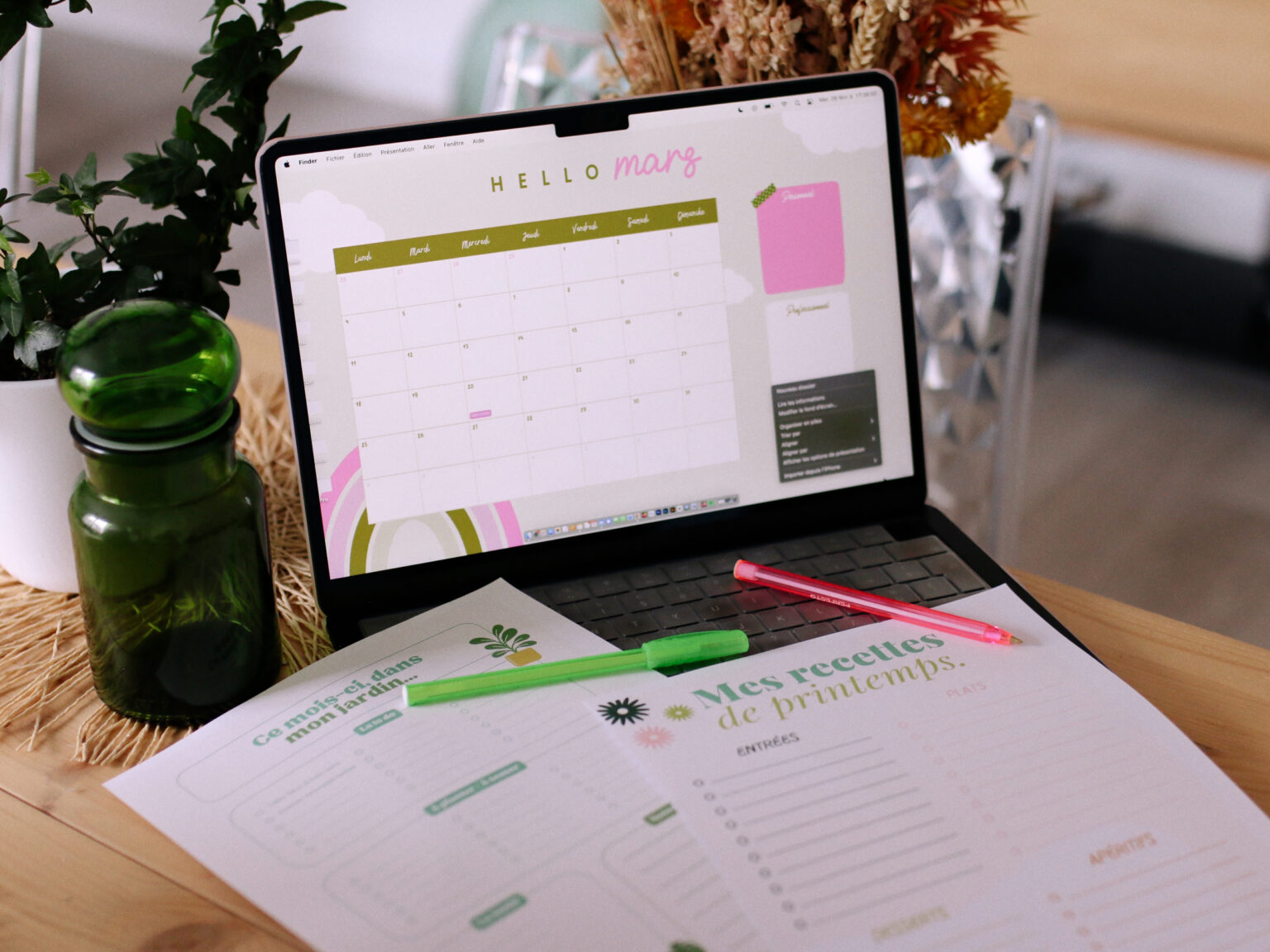 Organiser mars - 51 templates à imprimer